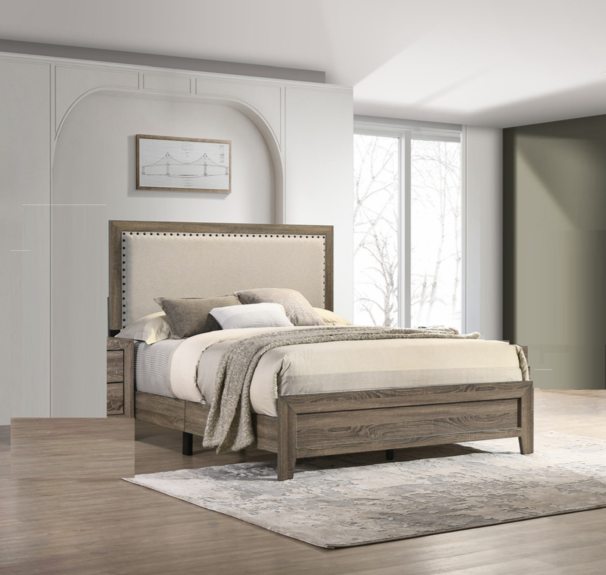 Shirke upholstered standard bed store